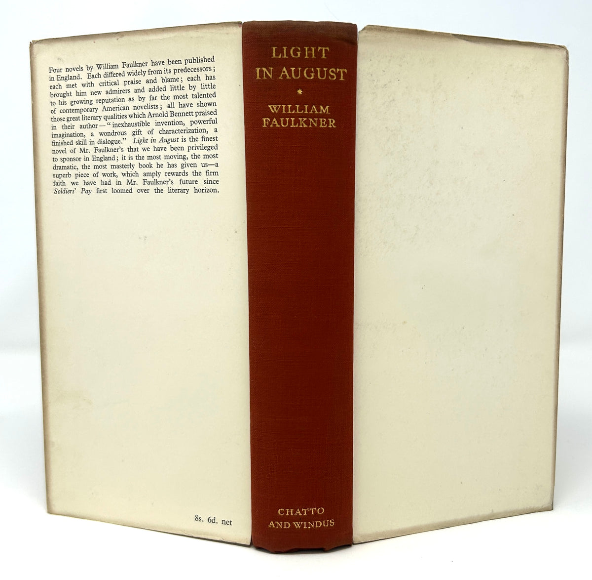 Light in August, William Faulkner. First UK Edition. – The Rare Book Sleuth