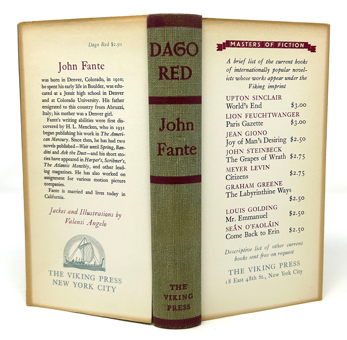 Dago Red, John Fante. First Edition. – The Rare Book Sleuth