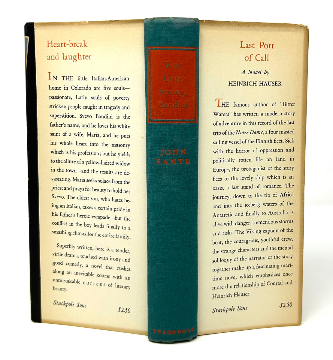 Wait Until Spring, Bandini, John Fante. First Edition. – The Rare Book ...